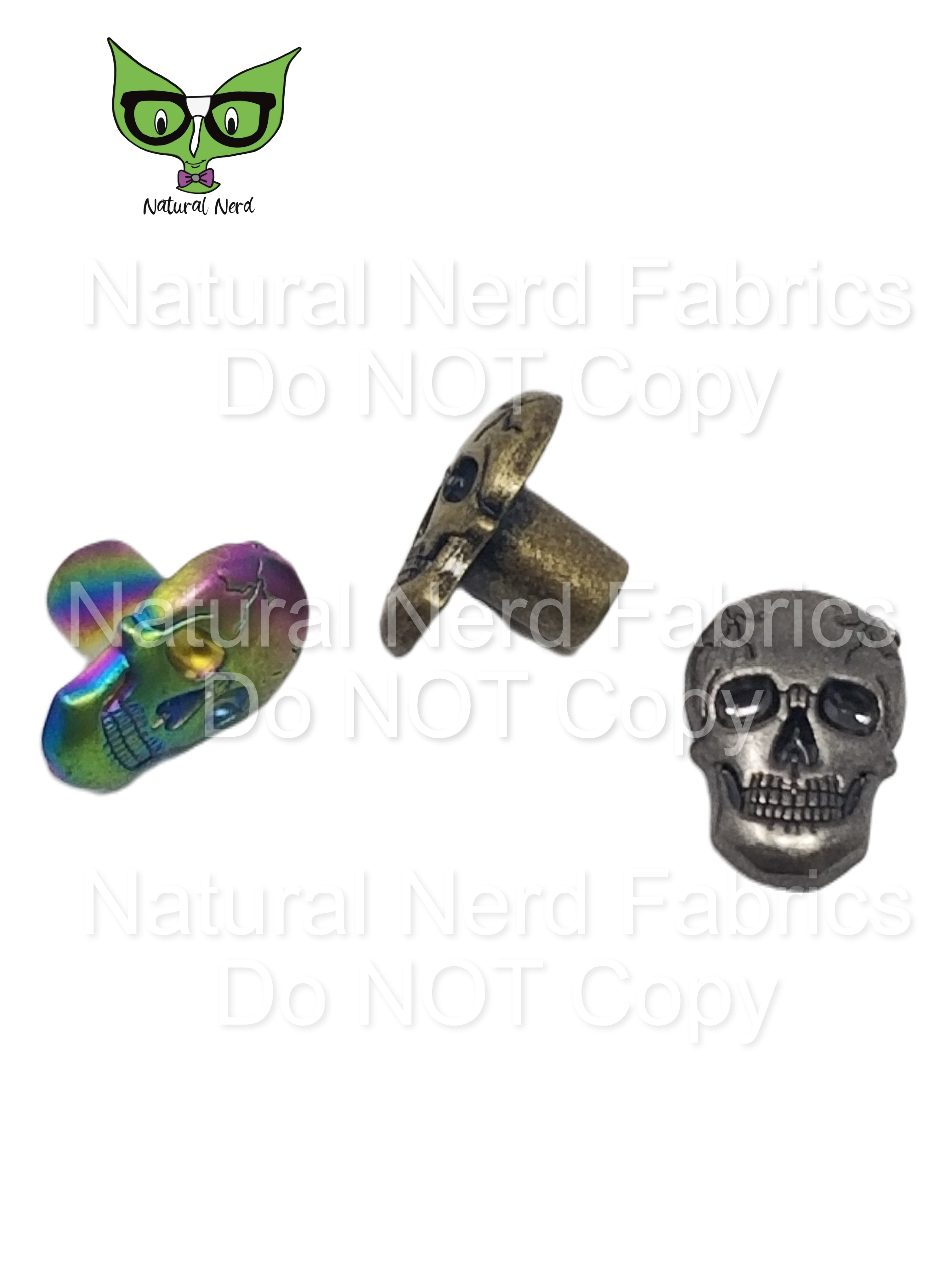Skull Chicago Screws (Pack of 10) – Natural Nerd Fabrics and Hardware