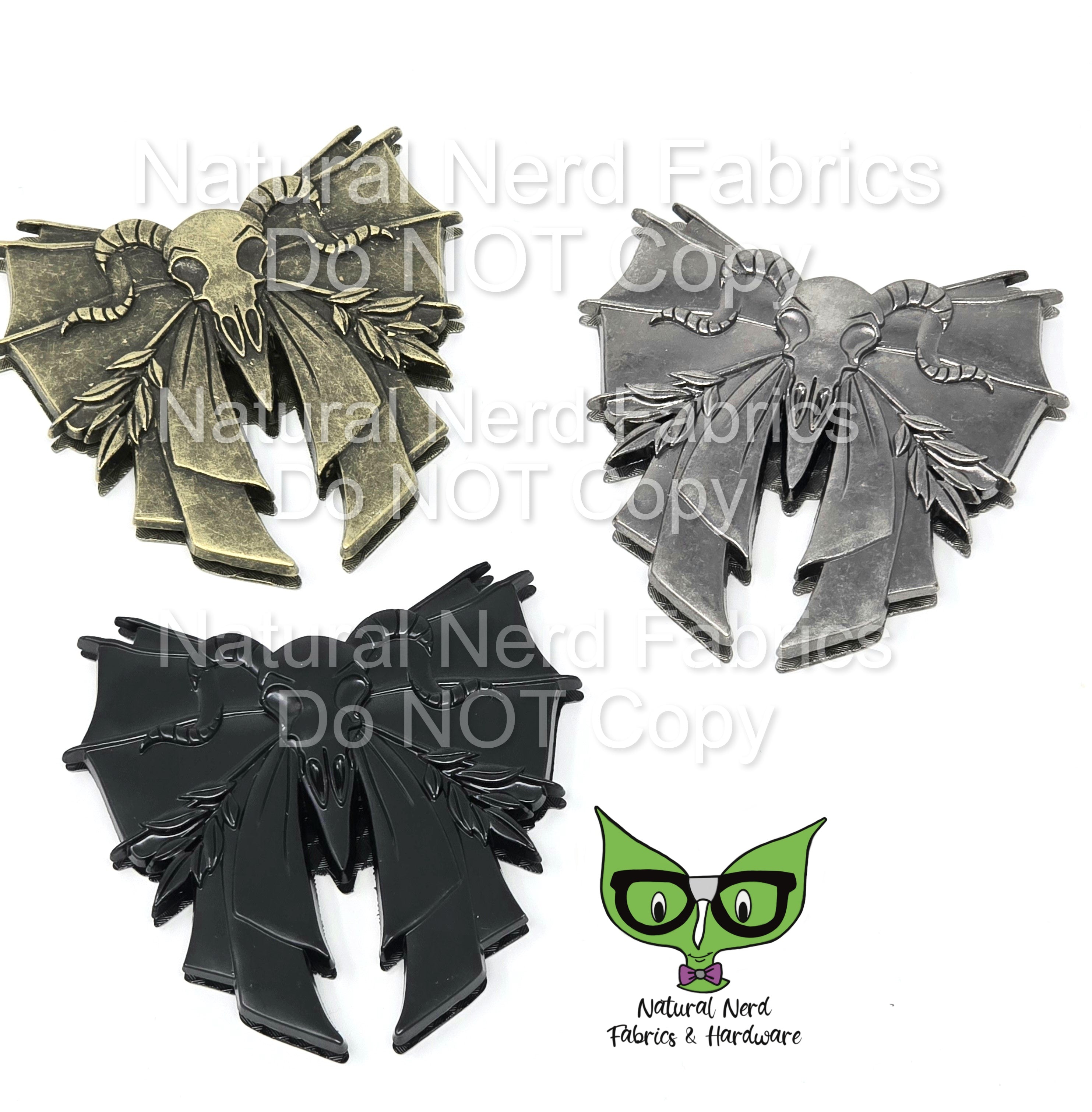 Gothic Bow Magnetic Snap – Natural Nerd Fabrics and Hardware