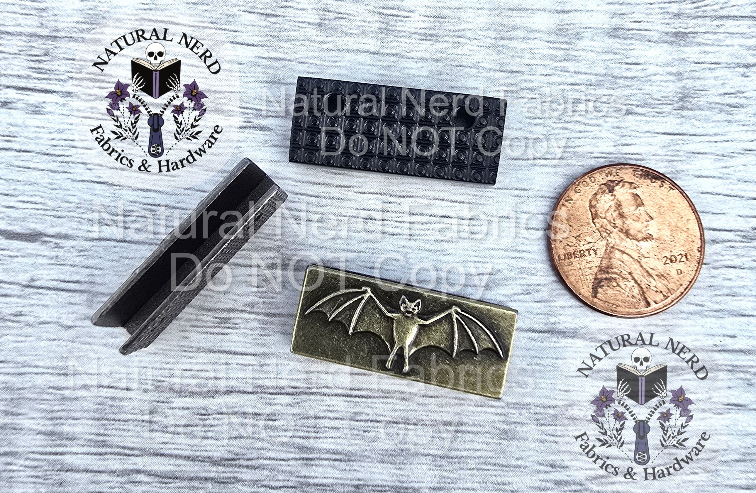 Vampire Bat 1 inch Strap ends (Pack of 4) – Natural Nerd Fabrics and ...