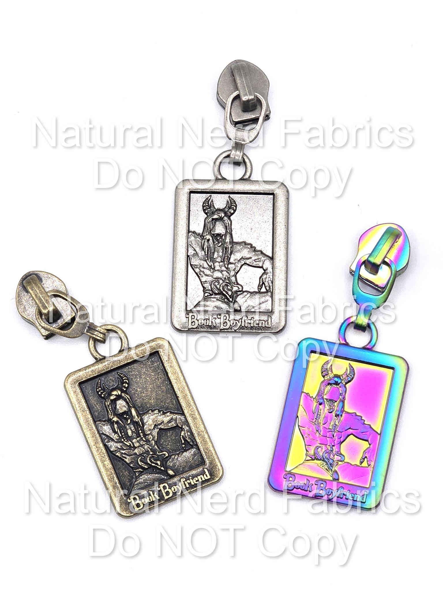 Monster Book Boyfriend Zipper Pull – Natural Nerd Fabrics and Hardware